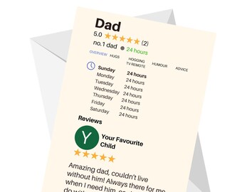5 Star Review Card - Etsy