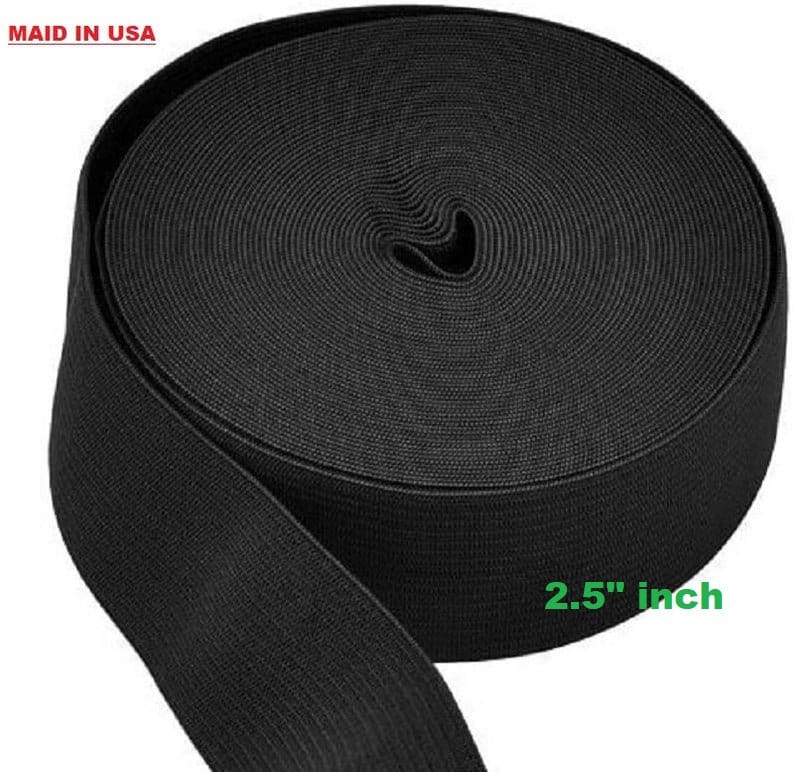 2.5" Inch Elastic Band 50 Yard of Heavy Stretch Elasticity MADE IN USA ...