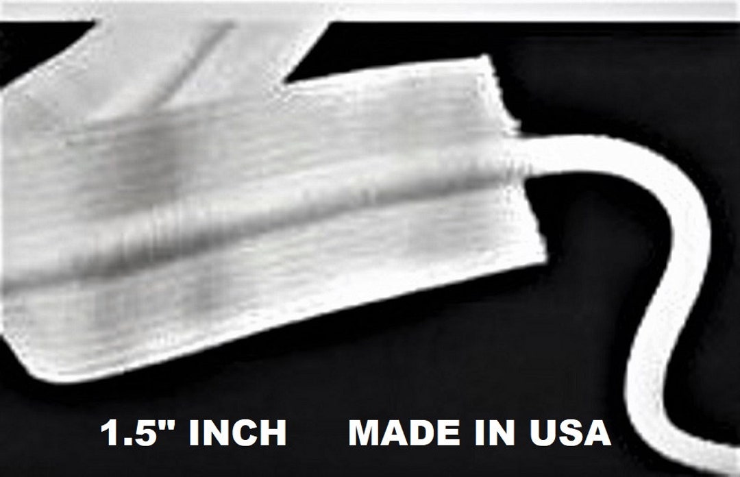 Draw Cord Elastic Band 1.5" Inch Wide Drawstring Elastic 10 Yards White ...