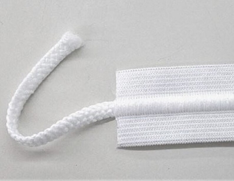 Drawcord Elastic 1.5" Inch Wide Drawstring Elastic 15 or 25 Yards White ...