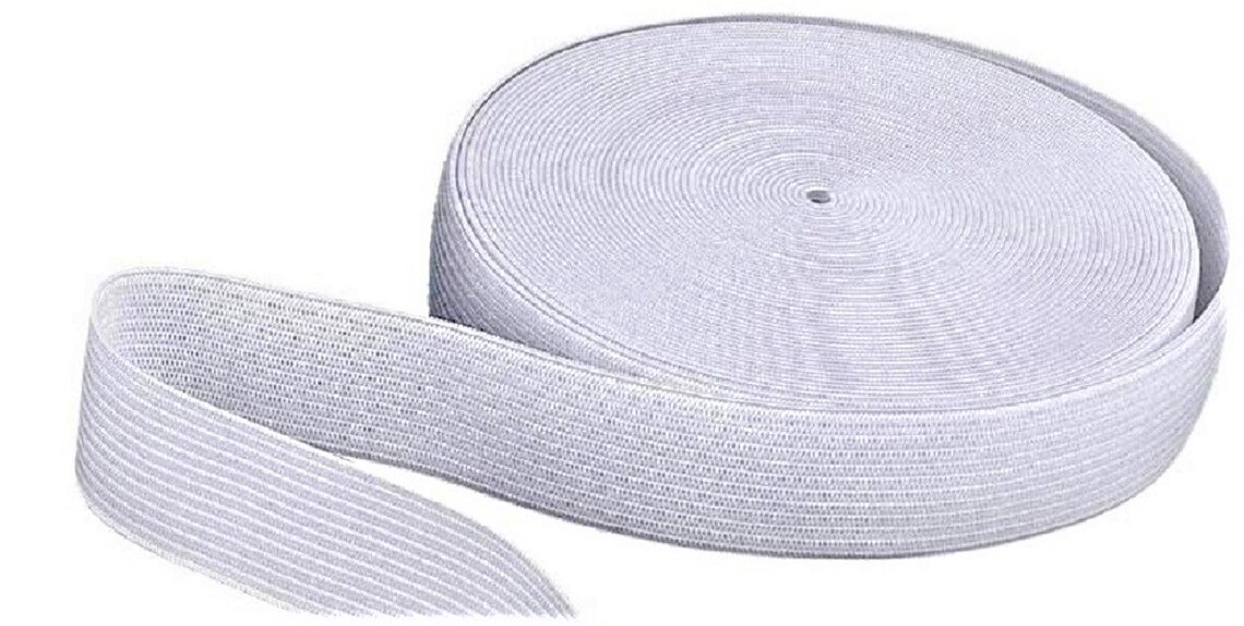 White Elastic 0.5", 1", 1.5" 2" Inch 15 Yard High Quality Sewing ...