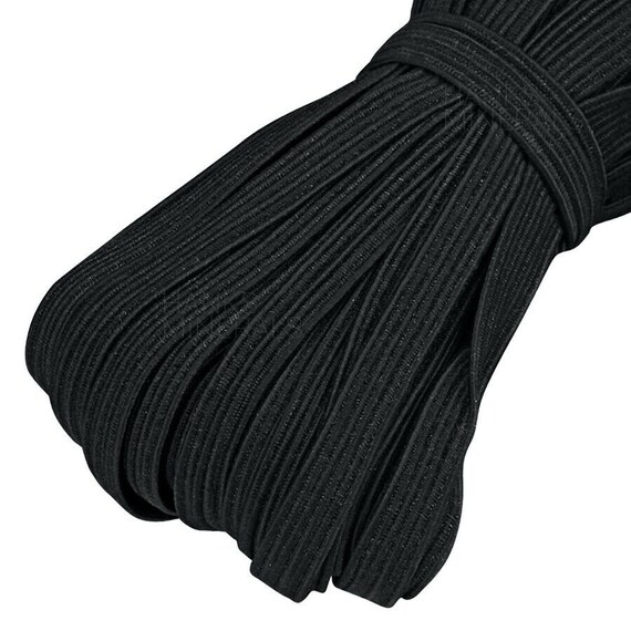 Elastic 1/4 Inch Wide Black Heavy Stretch 10 15 25 - Etsy