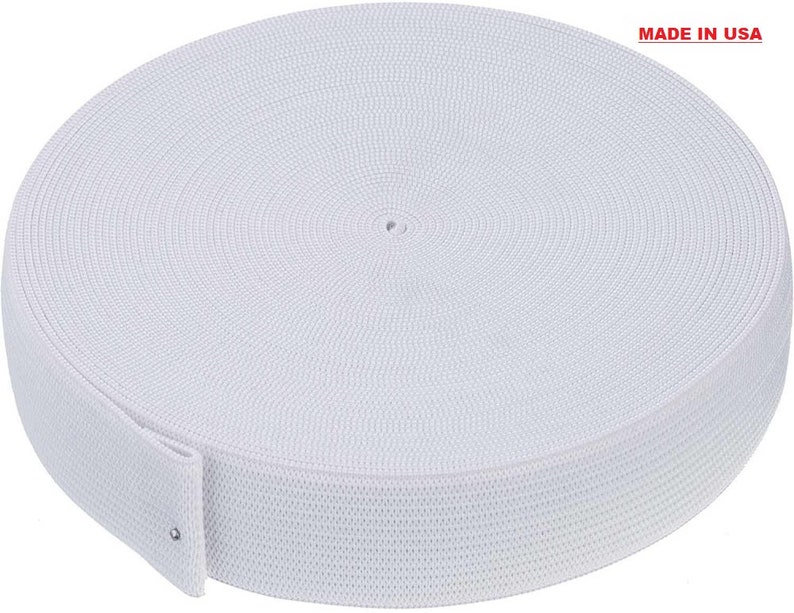 White Elastic 0.5", 1", 1.5" 2" Inch 15 Yard High Quality Sewing ...