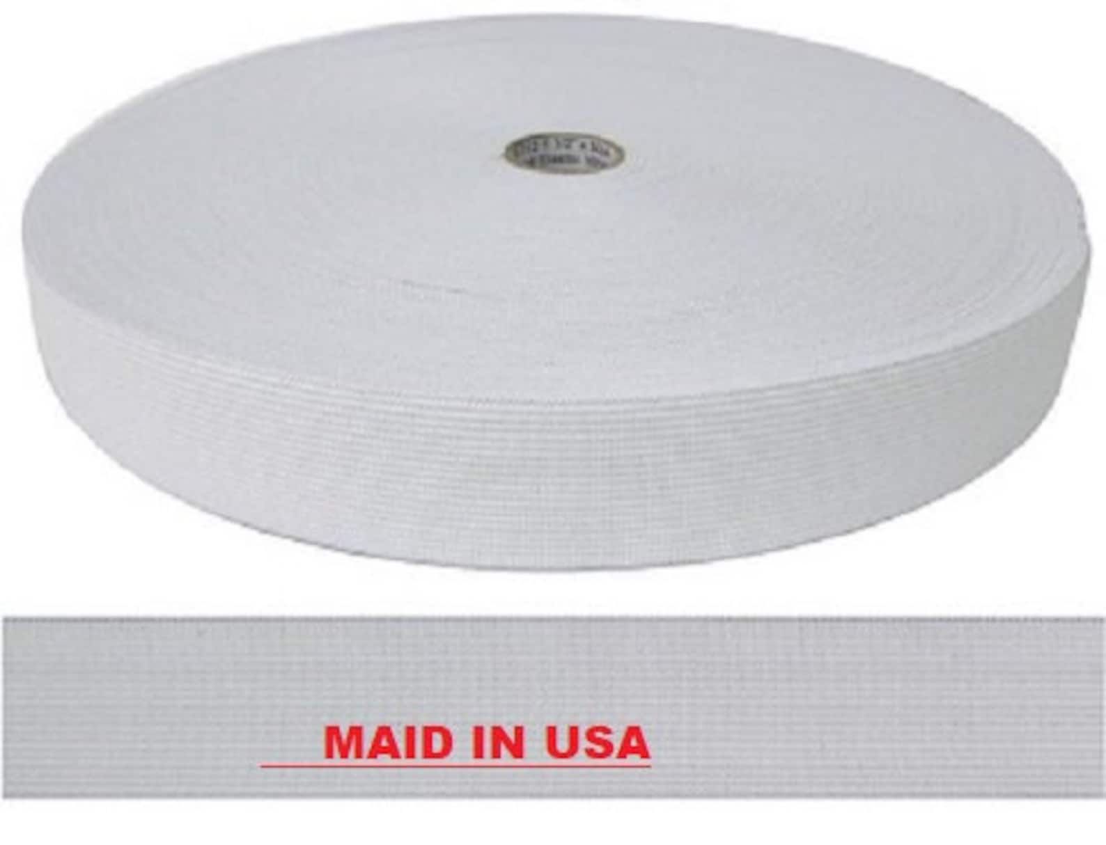 White Elastic 0.5", 1", 1.5" 2" Inch 15 Yard High Quality Sewing ...