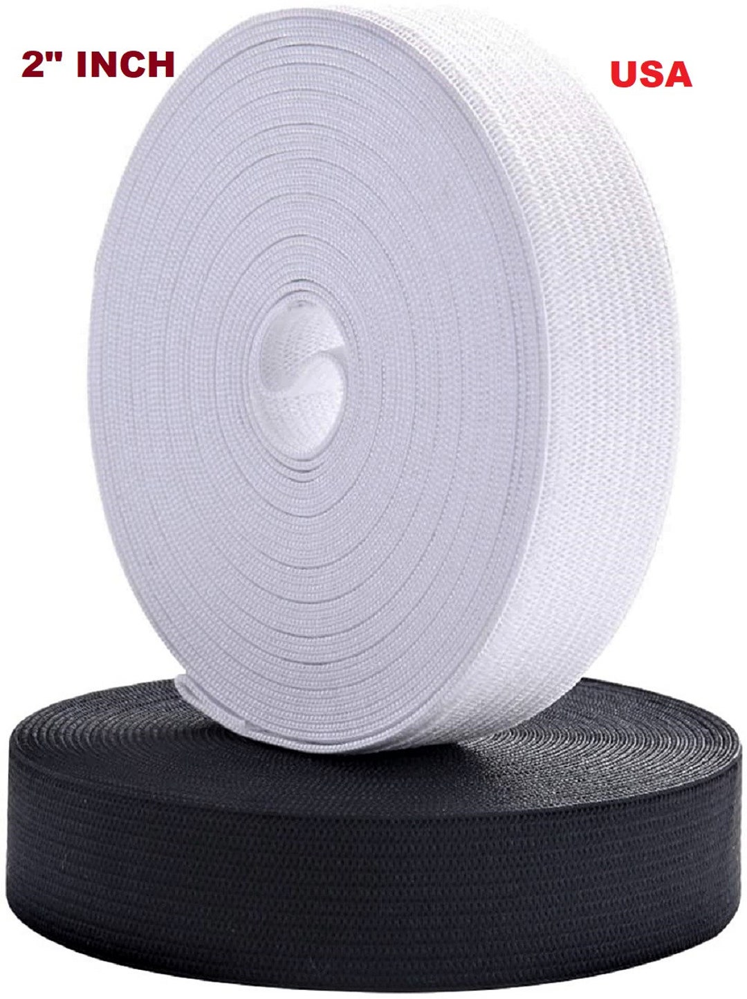 Elastic 2" Inch 50 Yard High Quality Knit Sewing Elastic MADE IN USA ...