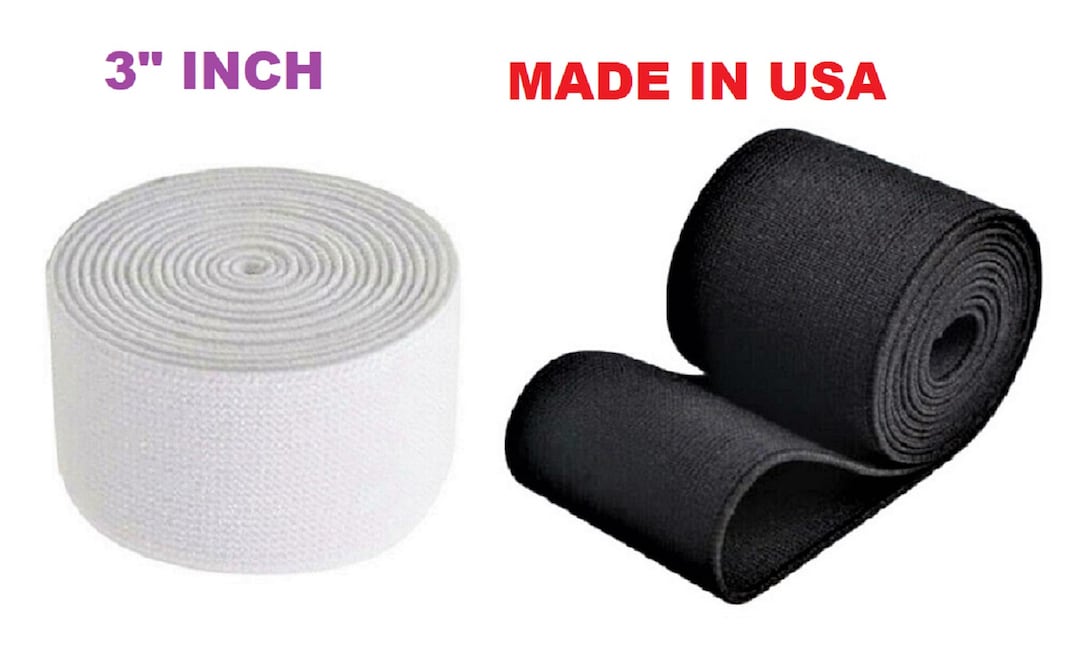 Elastic 3" Inch Wide 12 Yard Heavy Stretch Elastic Band. MADE IN USA - Etsy