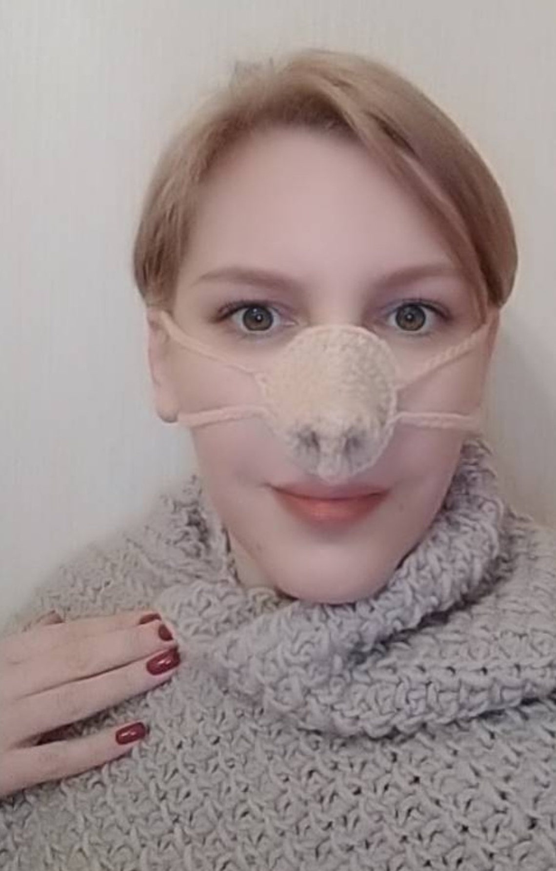 Nose Warmer, Crochet Nose Warmer, Nose Snood, Adult Nose Warmer, Nose ...