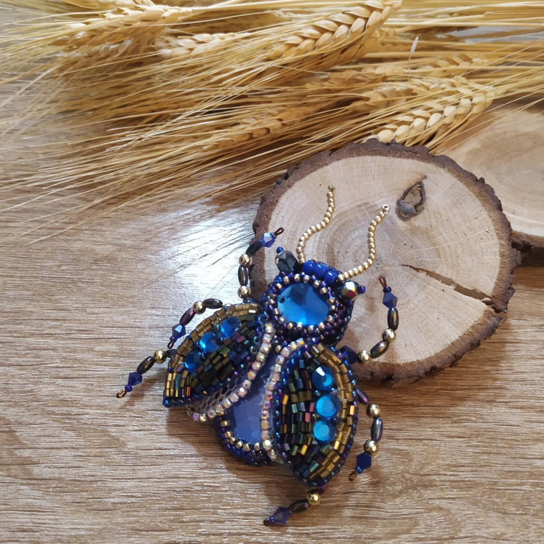 Insect Pin, Insect Brooch, Bug Pin, Bug Jewelry, Embroidered Insect ...