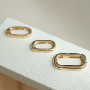 18K Solid Gold Connector Clasp, Charm Push Closure, Necklace Clasp ...