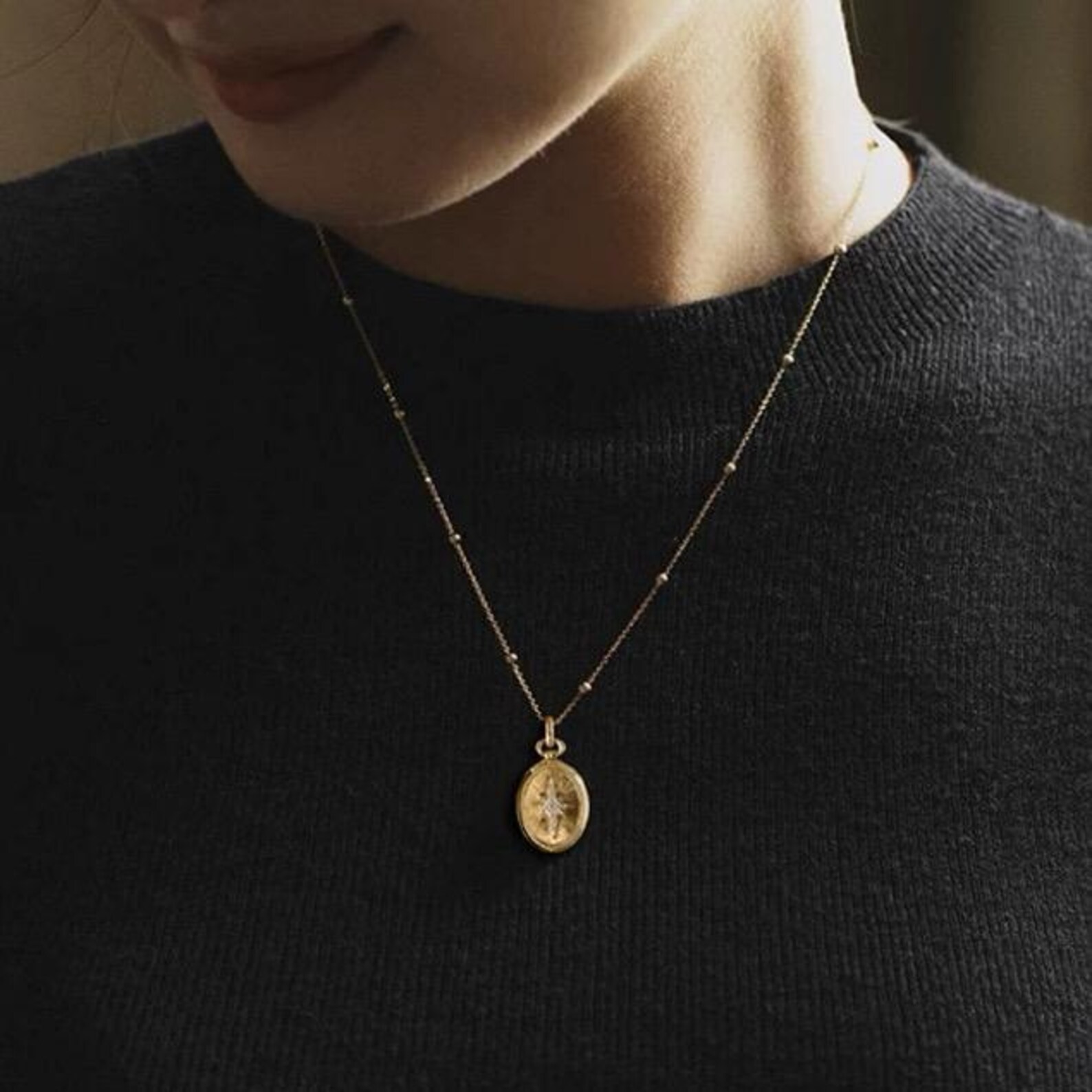 14K Solid Gold Locket, Custom Gold Locket, Gold Locket With Picture ...