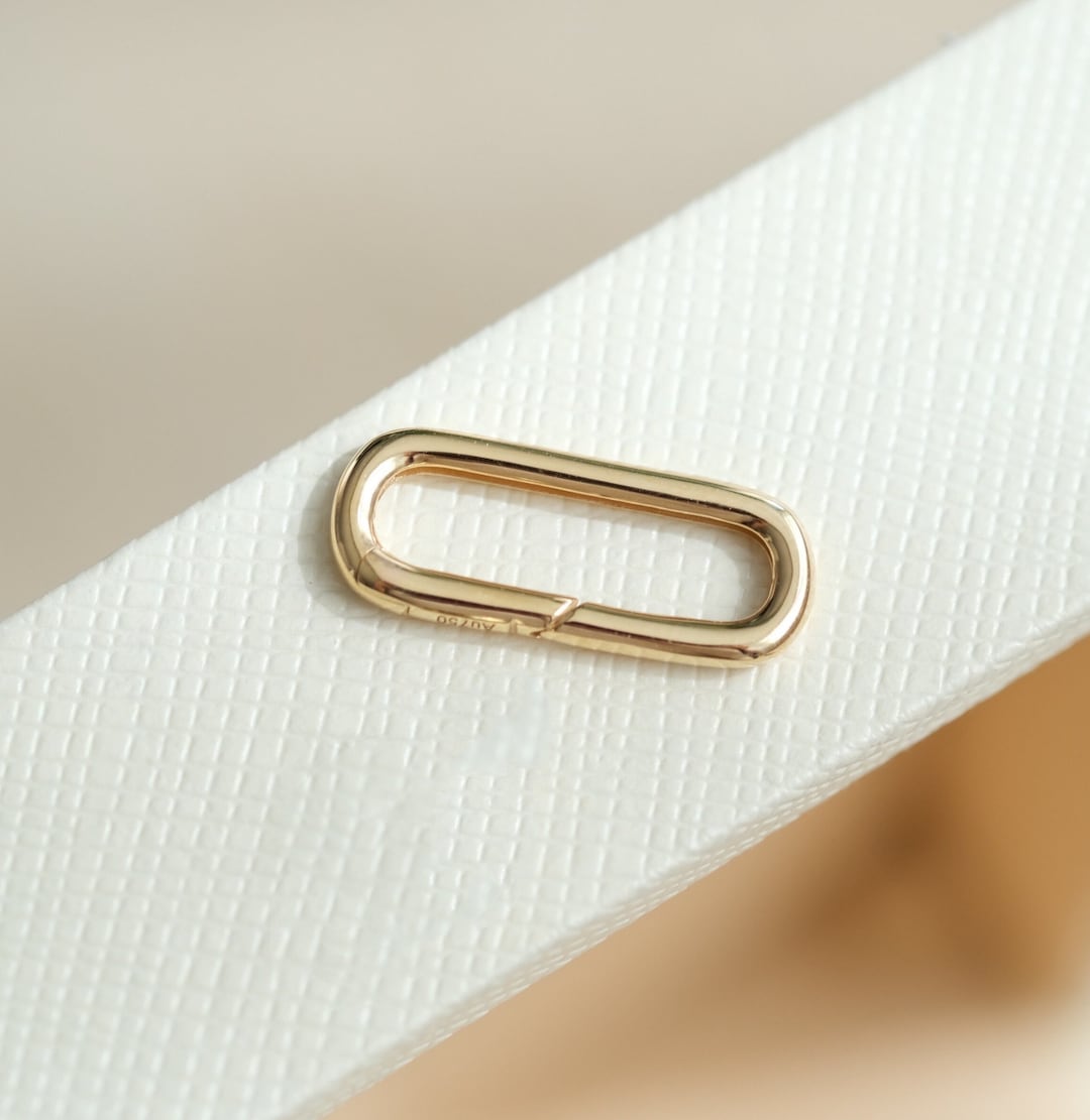 Large 18K Solid Gold Connector Clasp, Charm Push Closure,necklace Clasp ...