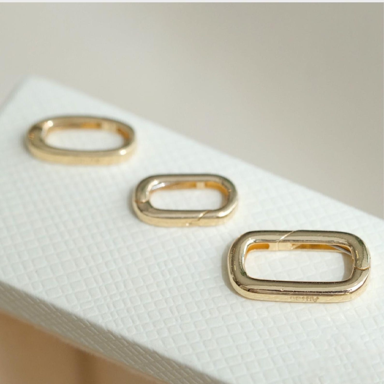 18K Solid Gold Connector Clasp, Charm Push Closure, Necklace Clasp ...