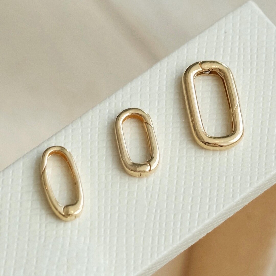 18K Solid Gold Connector Clasp, Charm Push Closure, Necklace Clasp ...