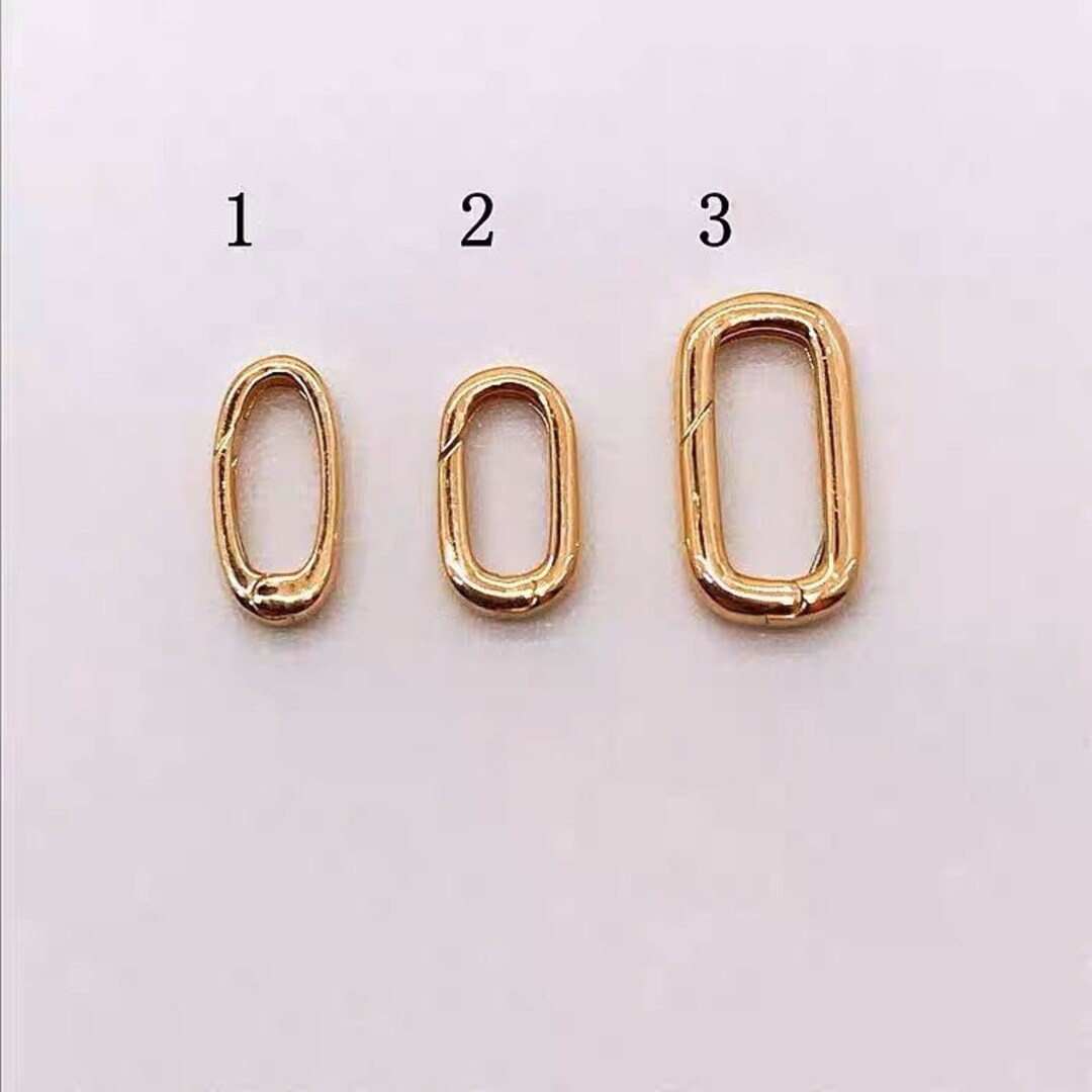 18K Solid Gold Connector Clasp Charm Push Closure Necklace - Etsy