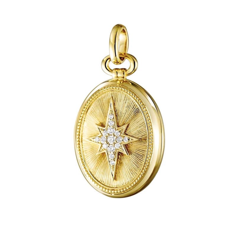 14K Solid Gold Locket, Custom Gold Locket, Gold Locket With Picture ...
