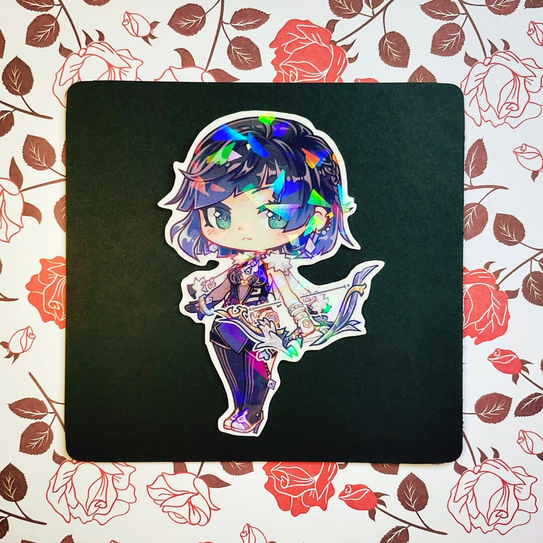 Chibi Yelan Handmade Genshin Impact Vinyl Sticker Matte Glossy ...