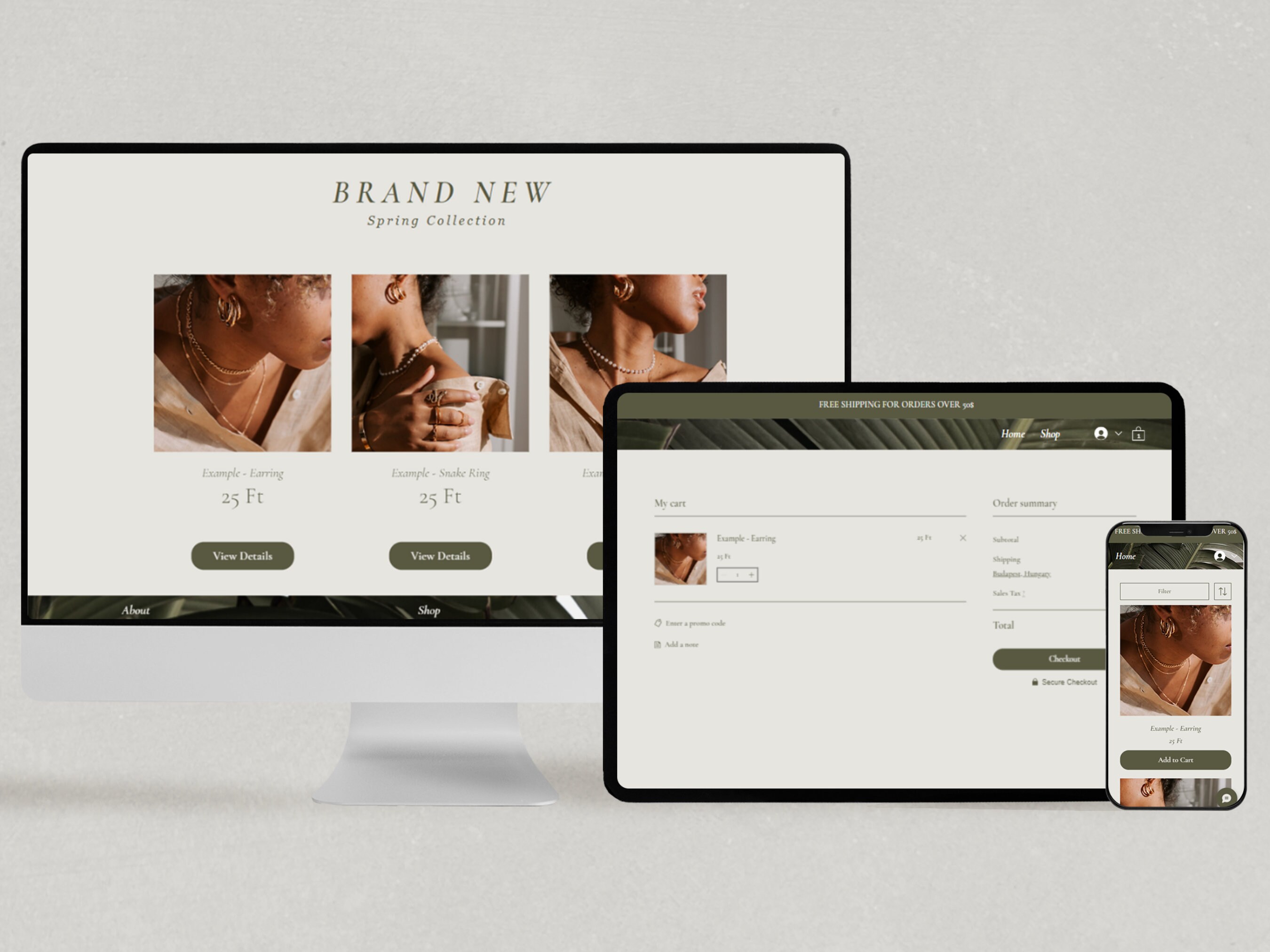 Tropical Style Wix Website Theme, Ecommerce Website for Online Website ...