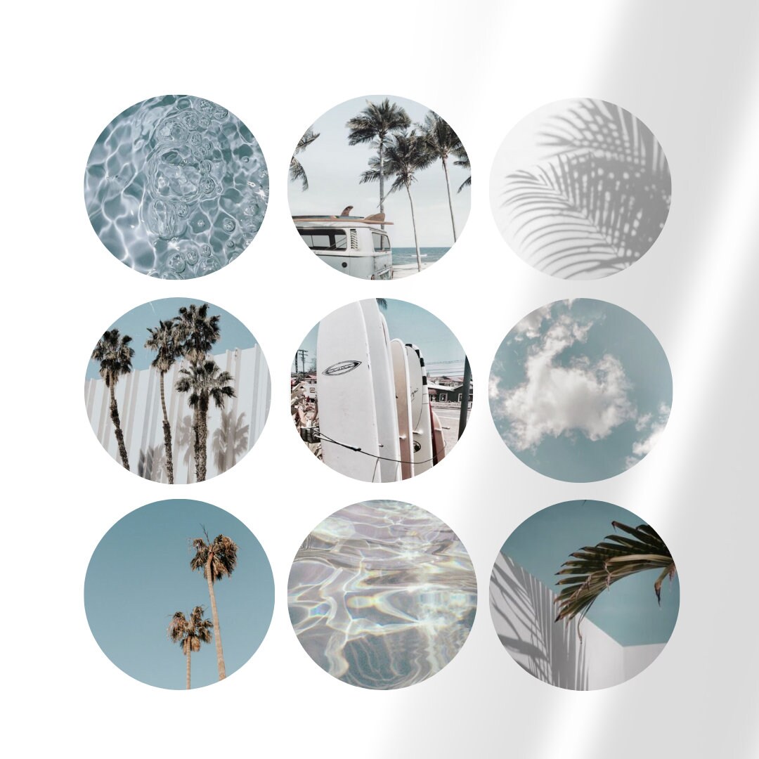 15 Blue Beach Instagram Highlight Covers Natural Instagram - Etsy