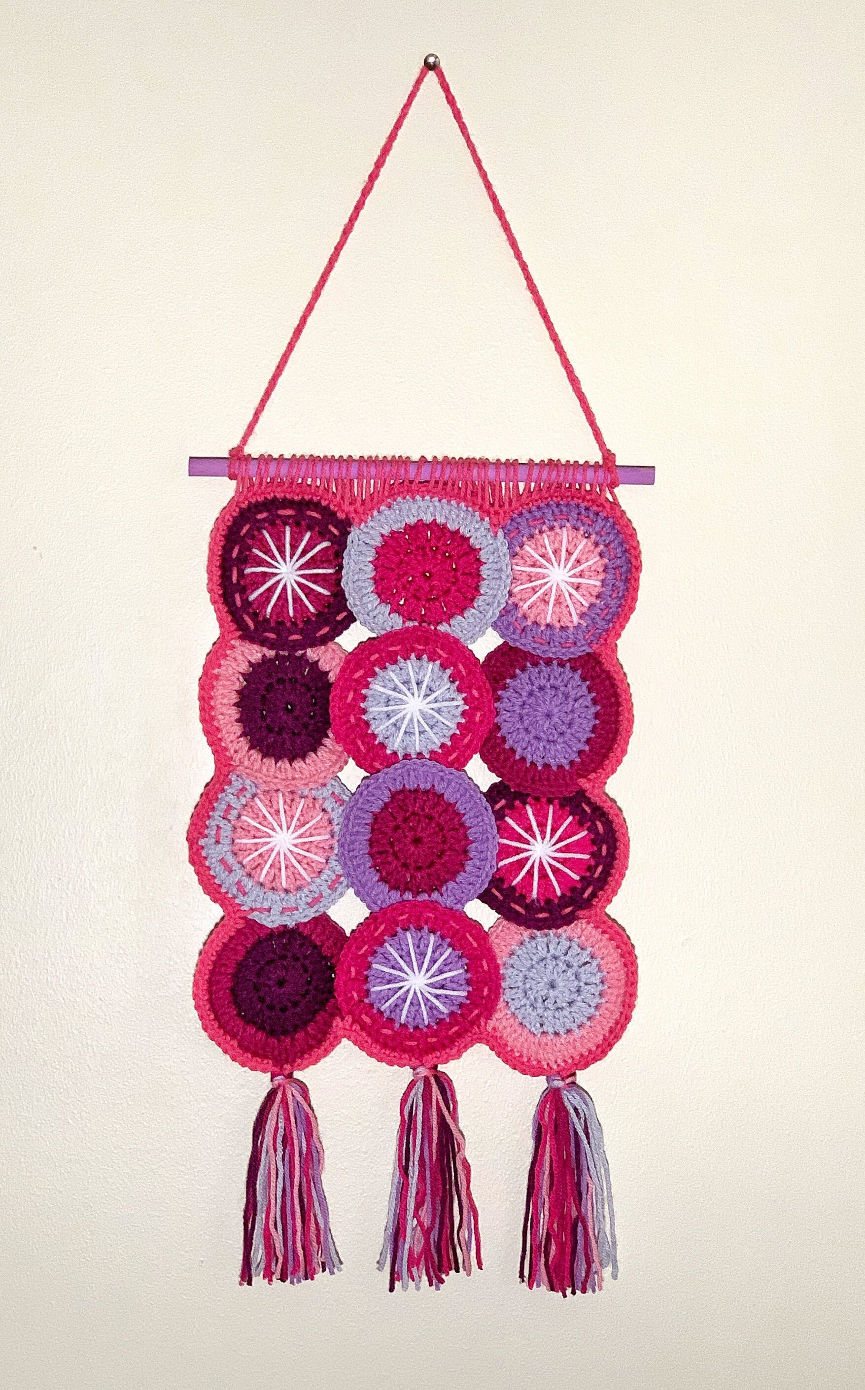 Aurora Borealis Pinwheel Crochet Wall Hanging - Etsy