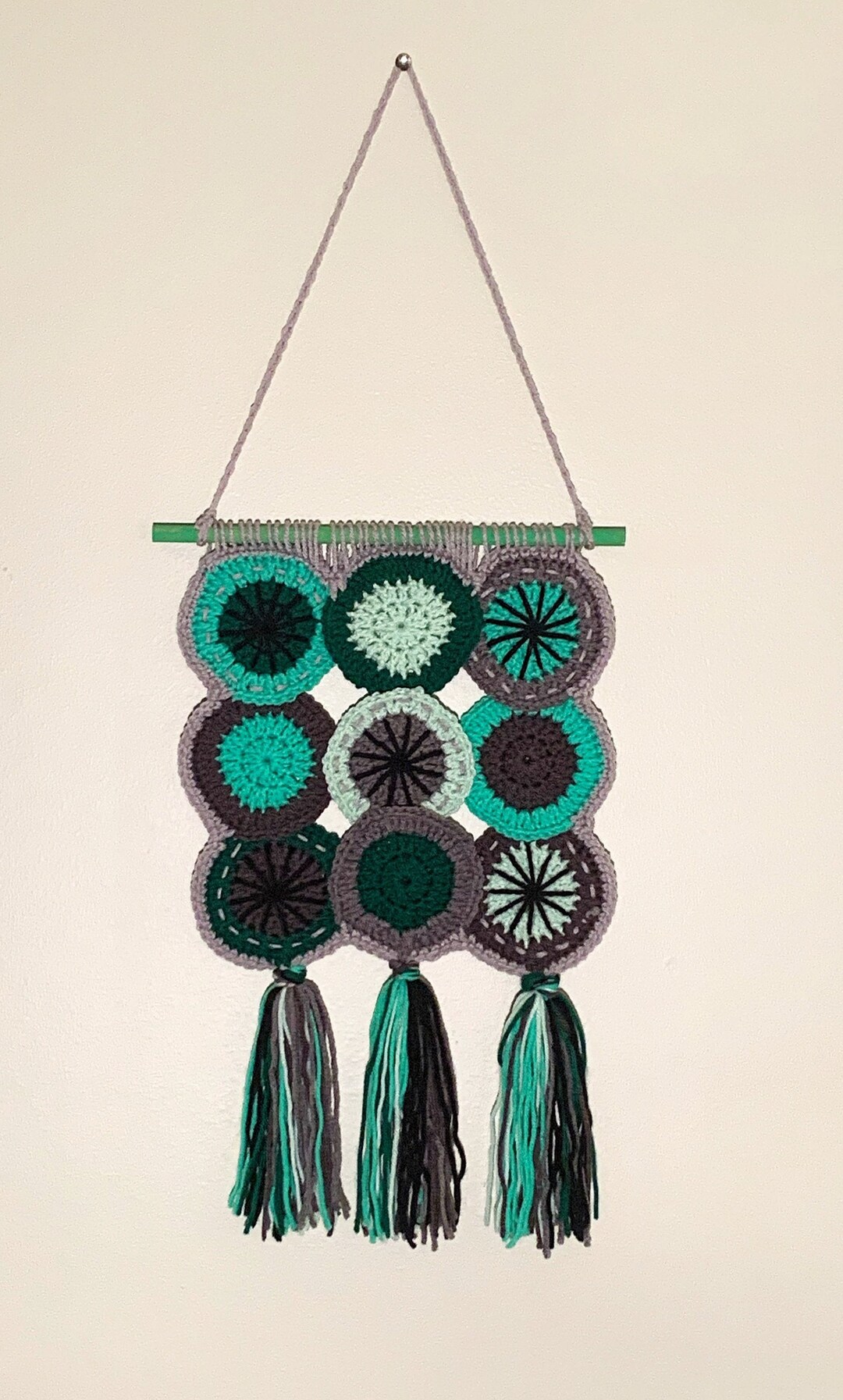 Negative Space Pinwheel Crochet Wall Hanging - Etsy
