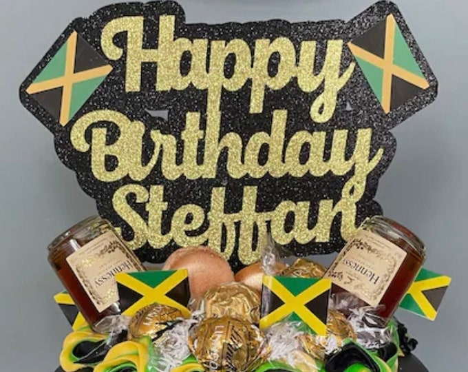 Custom Country Flag Theme Cake Topper Customised Cake Topper Caribbean ...