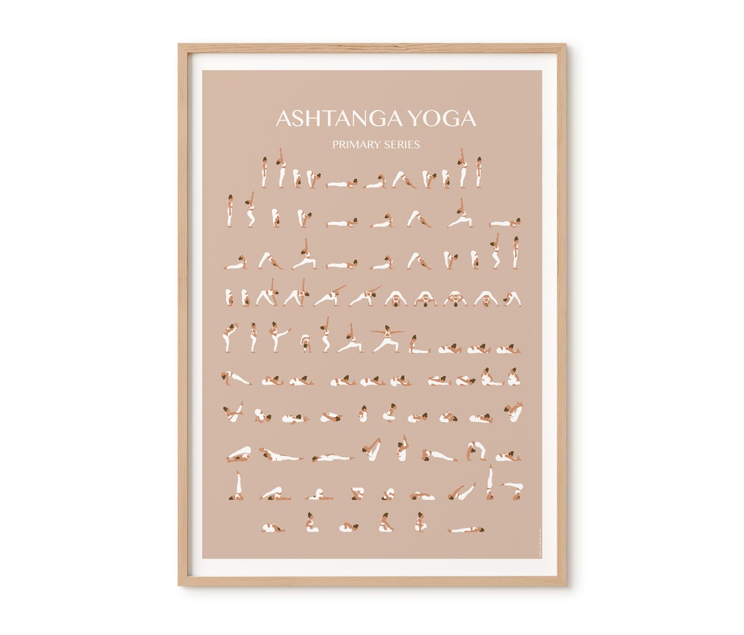 Ashtanga Primary Series-digital File-yoga Cheat Sheet-yoga Print-sun ...