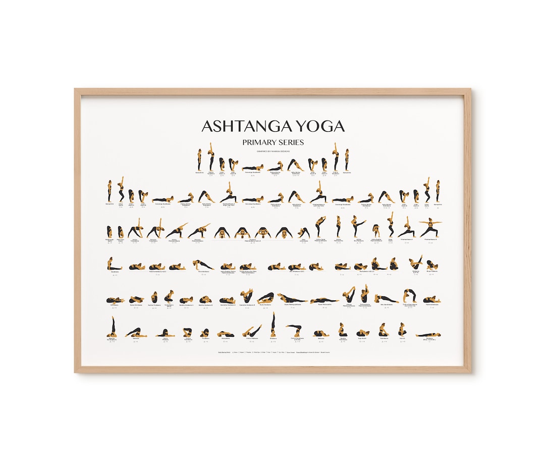Ashtanga Primary Series-digital File-yoga Cheat Sheet-yoga Print-sun ...