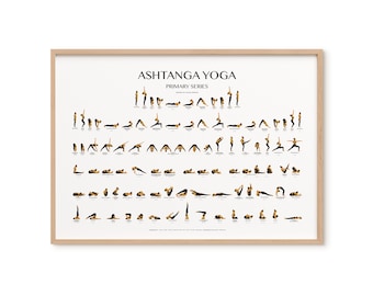 Ashtanga Yoga Primary Sequence Cheat Sheet Detailed DIGITAL PRINTABLE ...