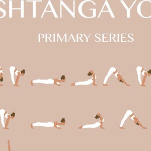 Ashtanga Primary Series-digital File-yoga Cheat Sheet-yoga Print-sun ...