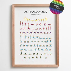 Ashtanga Primary Series-digital File-yoga Cheat Sheet-yoga Print-sun ...