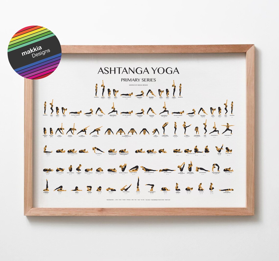 Ashtanga Primary Series-digital File-yoga Cheat Sheet-yoga - Etsy
