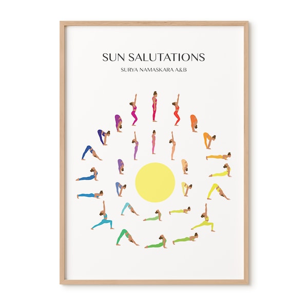 Sun Salutation Poster - Etsy