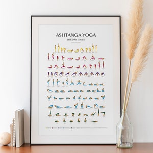 Ashtanga Primary Series-digital File-yoga Cheat Sheet-yoga Print-sun ...