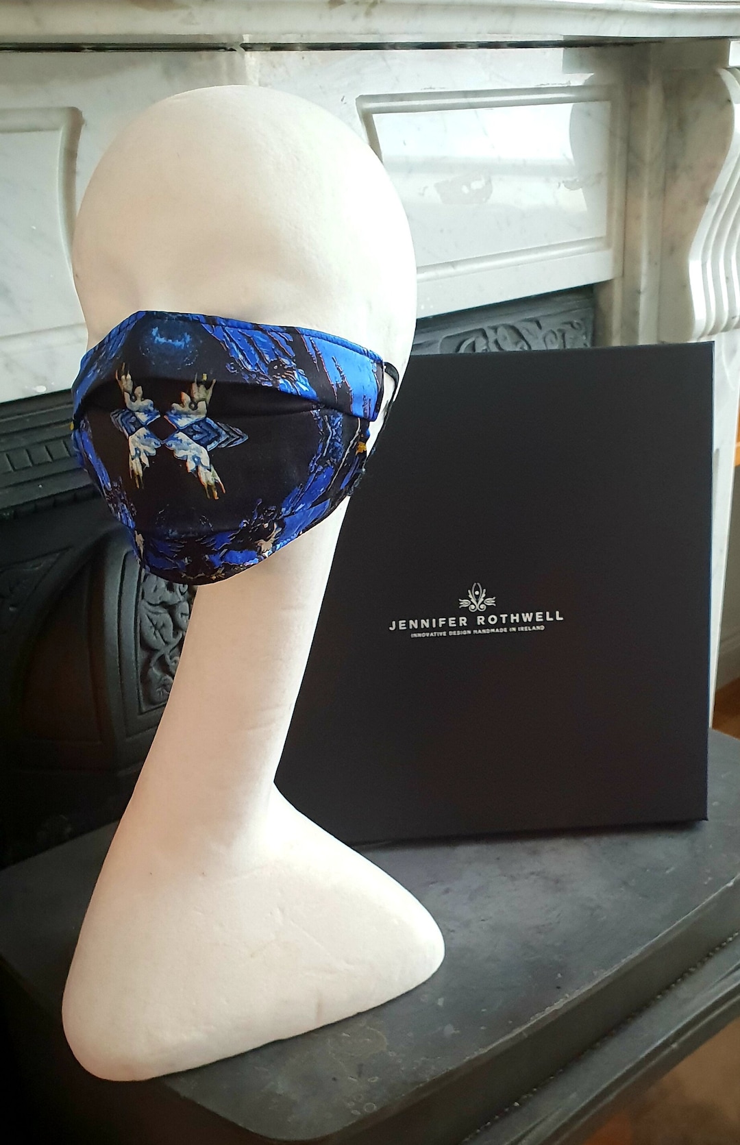 Madeline Blue Silk Face Mask - Etsy