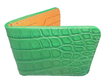 Leather Alligator Card Holder Men Wallet/ Gifts for Him/ - Etsy