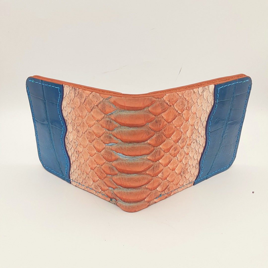 Handmade Python & Alligator Bifold Wallet: Exotic Leather Luxury - Etsy