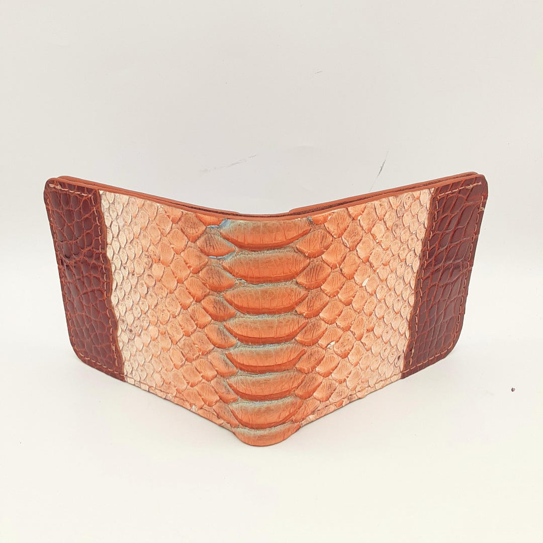 Custom Exotic Leather Bifold Wallet, Python & American Alligator ...