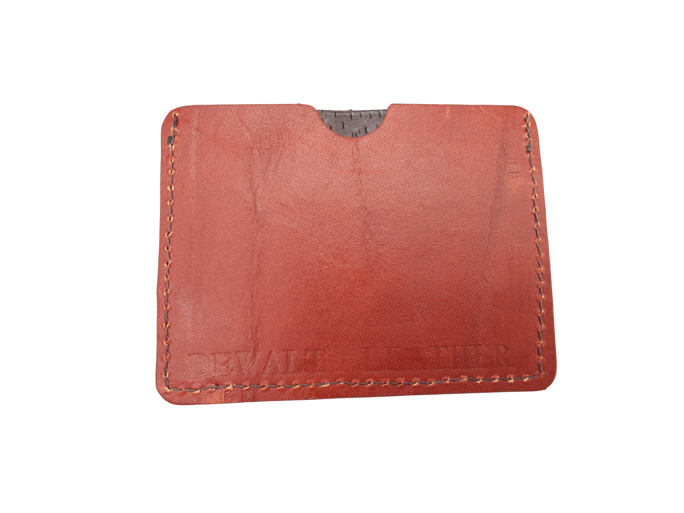 Exotic Leather Front Pocket Wallet - Matte Chestnut Arapaima Pirarucu ...