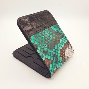 Custom Exotic Leather Bifold Wallet, Python & American Alligator ...