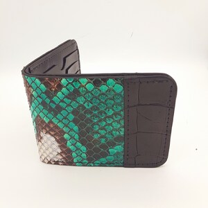 Custom Exotic Leather Bifold Wallet, Python & American Alligator ...