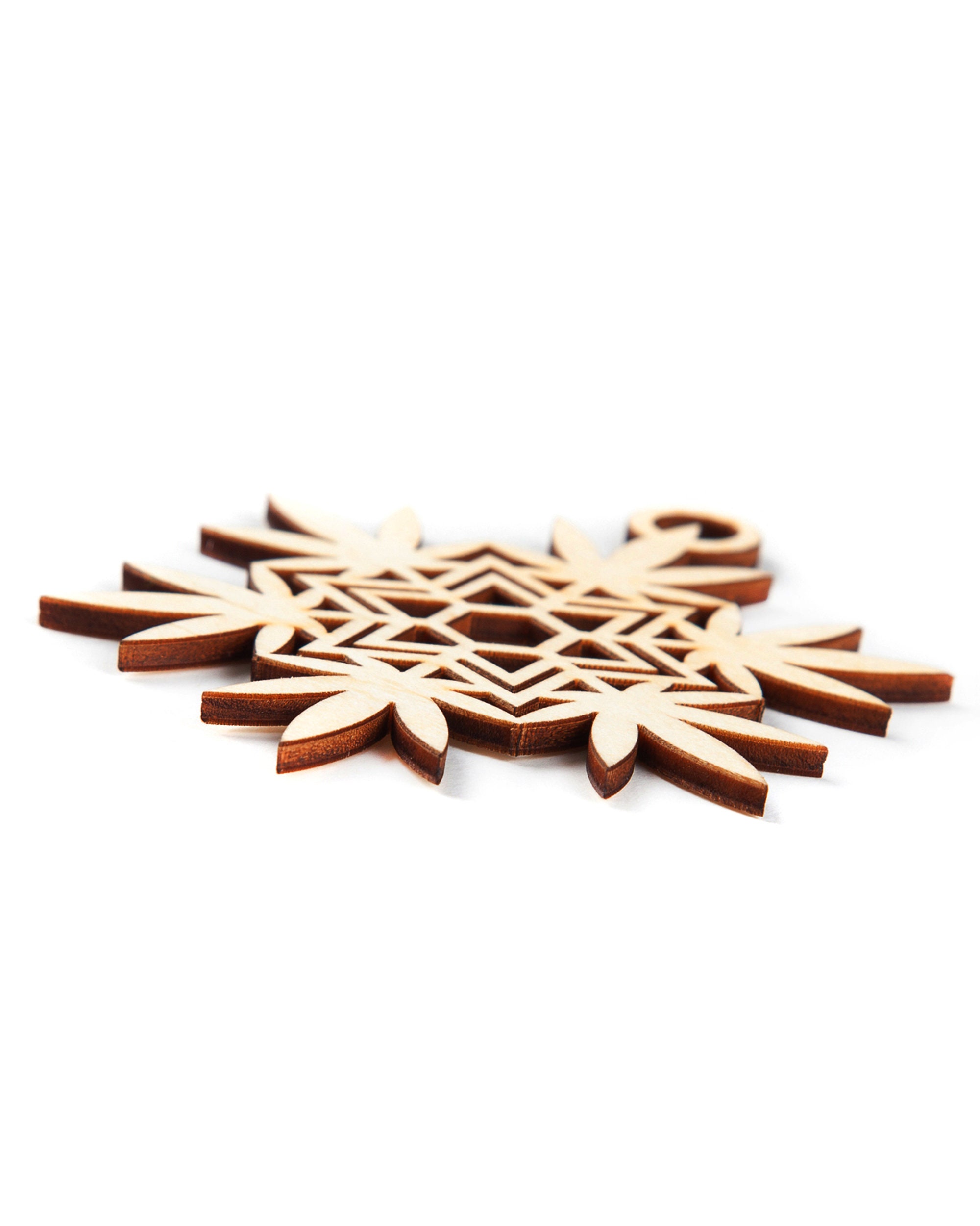 Marijuana Snowflake One Marijuana Leaf Ornament for Cannabis Christmas ...