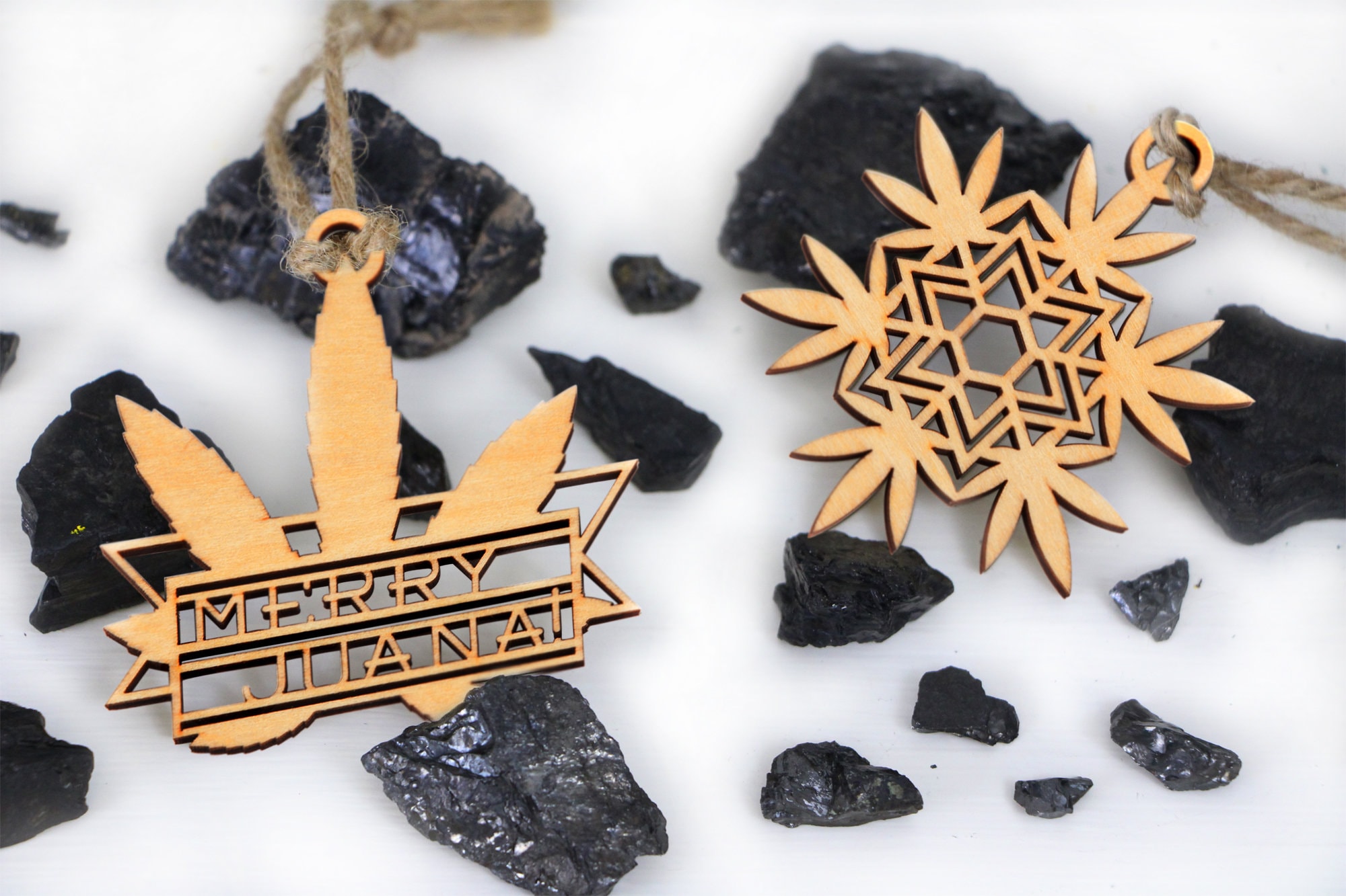 Marijuana Snowflake One Marijuana Leaf Ornament for Cannabis Christmas ...