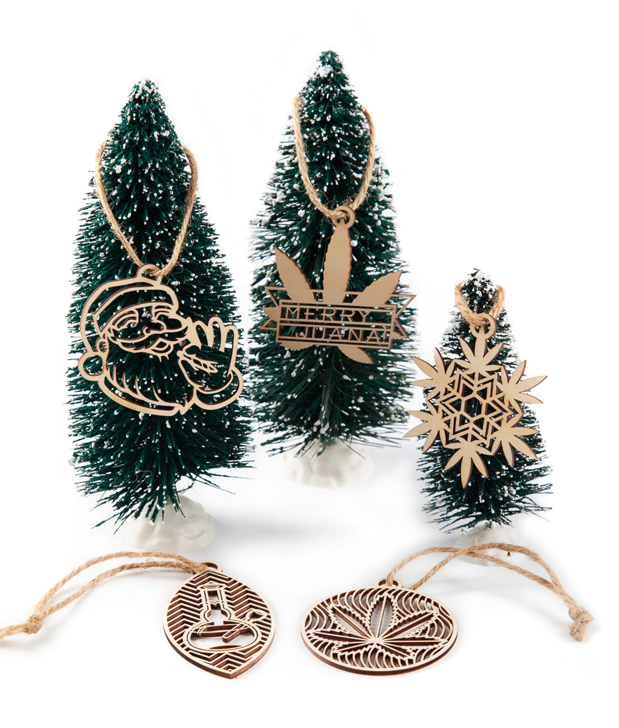 Marijuana Snowflake One Marijuana Leaf Ornament for Cannabis Christmas ...