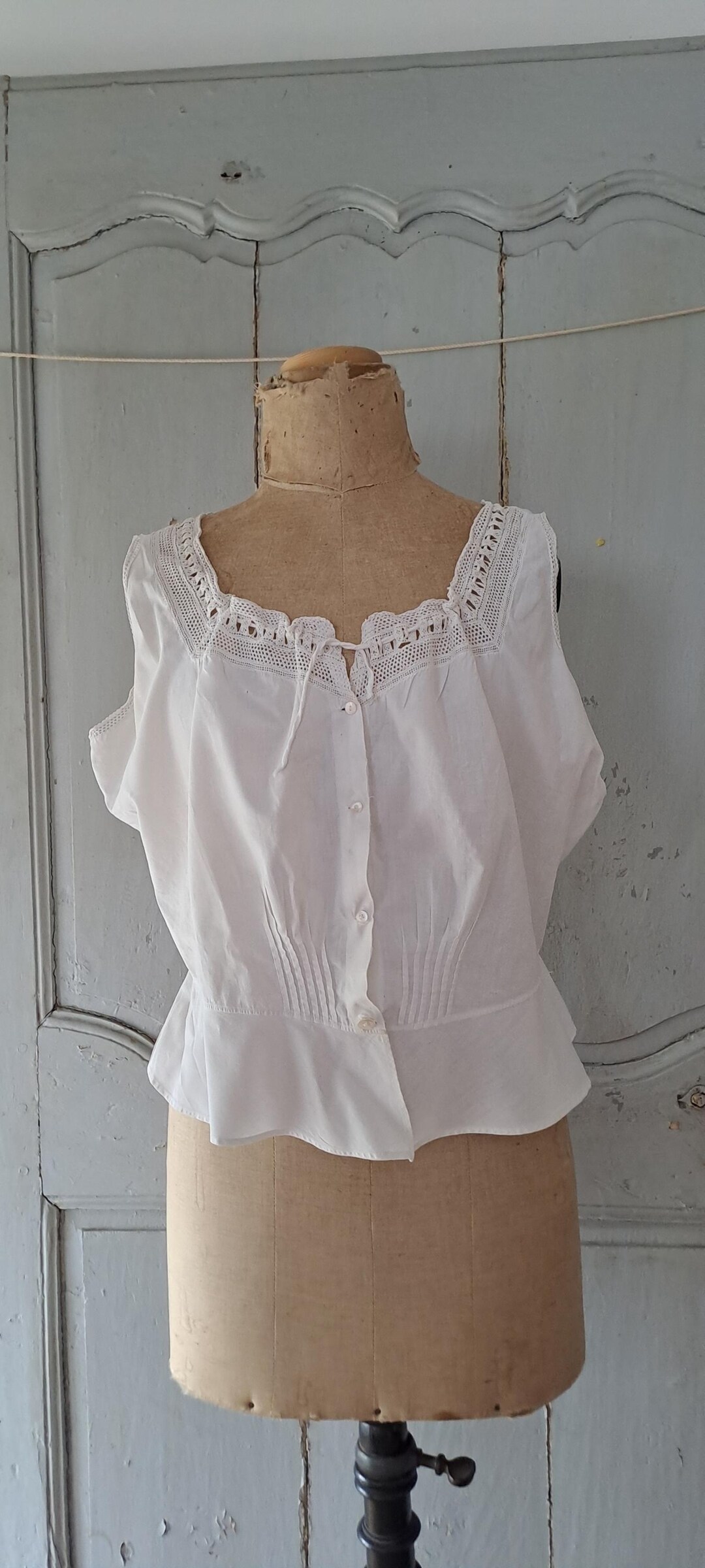 Antique French Chemise Corset Cover - Etsy