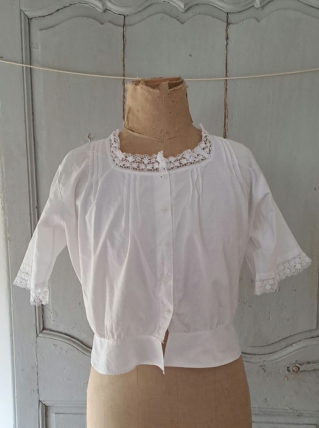 Antique French Cotton Chemise - Etsy