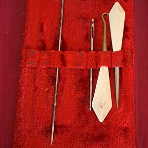 Vintage French Velvet Sewing Needle Case - Etsy