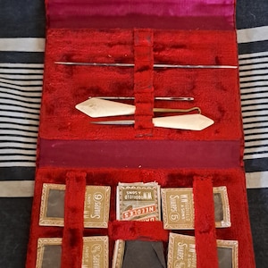 Vintage French Velvet Sewing Needle Case - Etsy