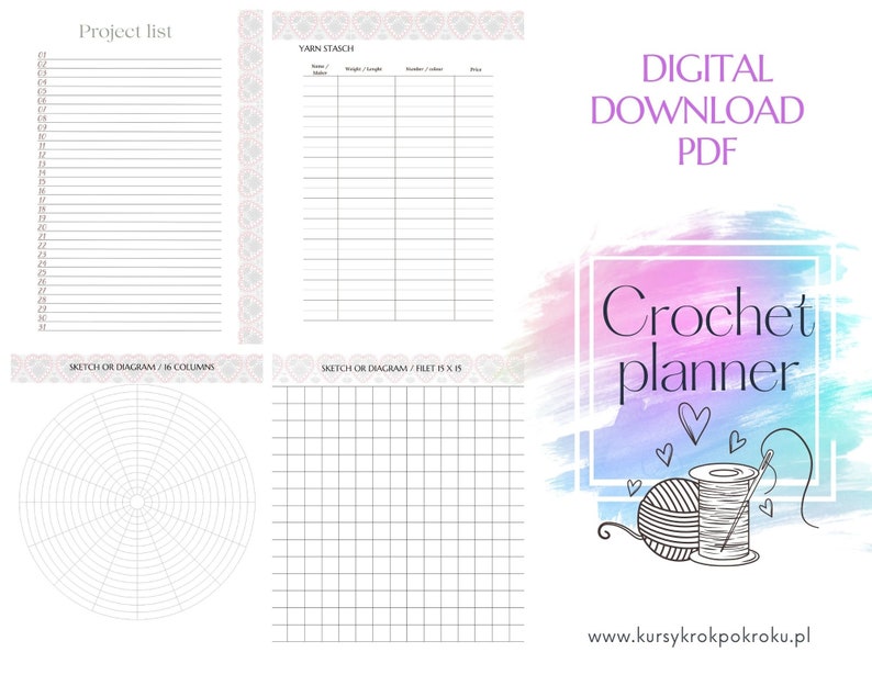 Crochet Planner: My Crochet Project Journal Notebook. to Keep Tracking ...