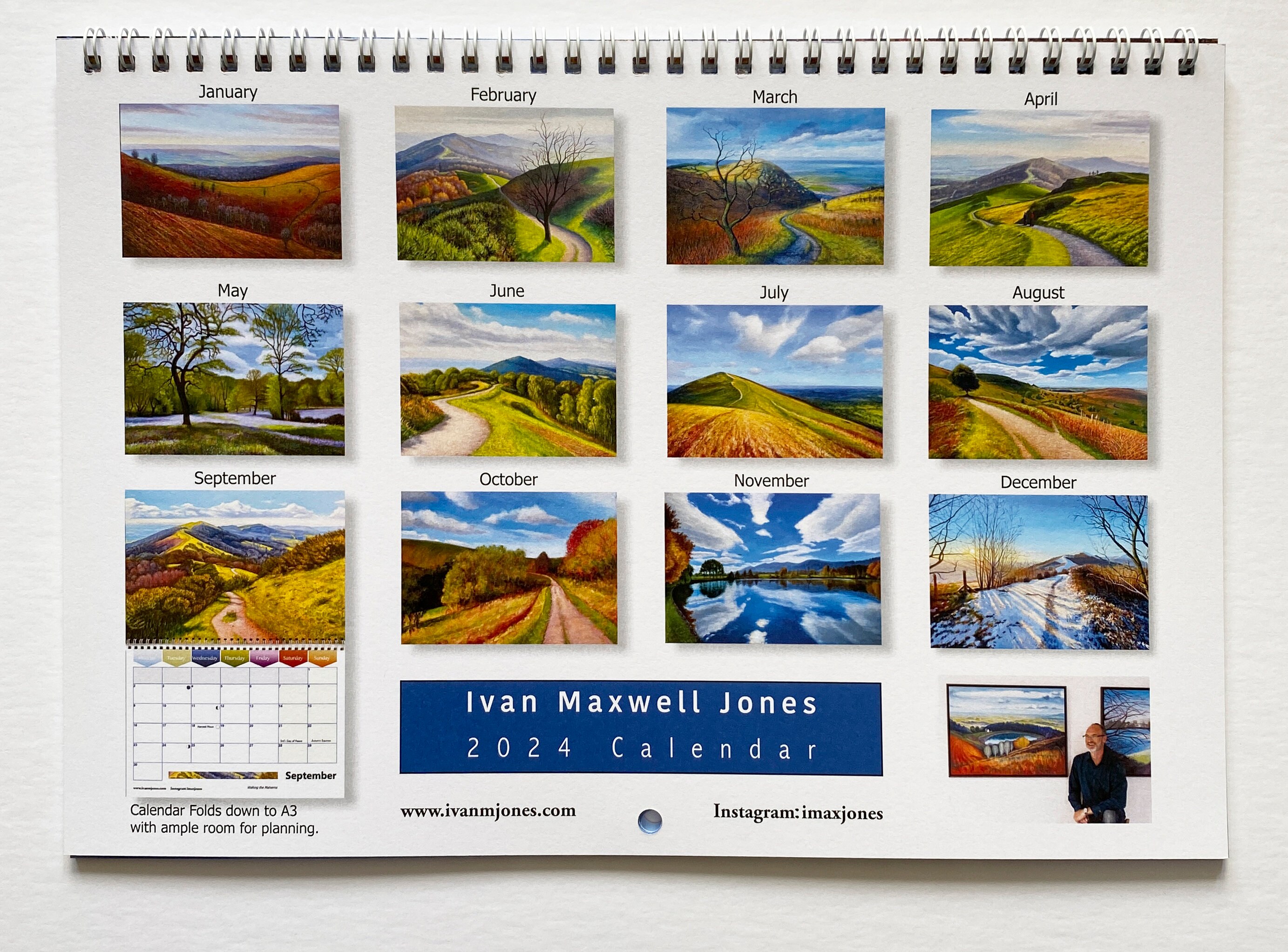 2024 Calendar, Landscape Art Calendar, Malvern Hills, Ivan Maxwell ...