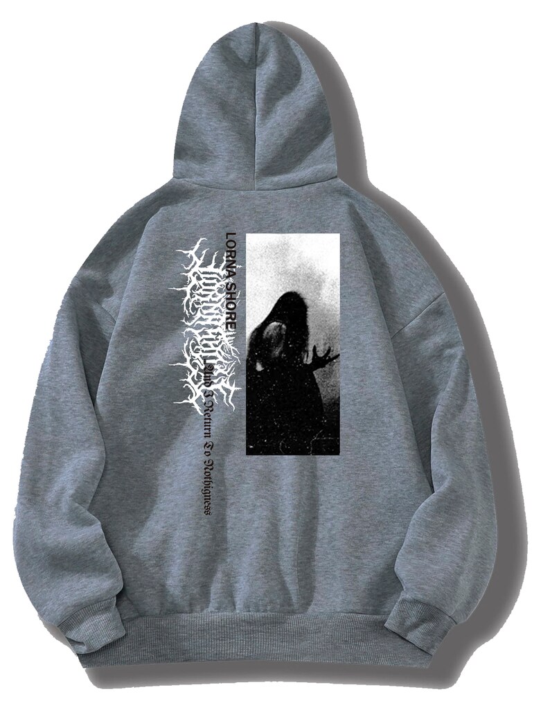 Hoodie Lorna Shore Gray Deathcore, Metalcore, Black, Rock, Streetwear ...
